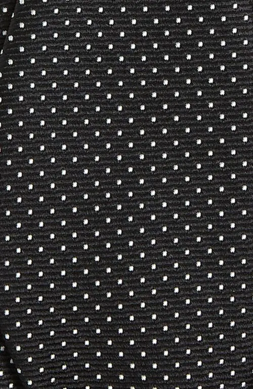 David Donahue Silk Bow Tie - Black/white