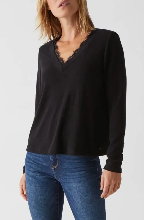 Michael Stars Bebe Lace Trim Relaxed Top