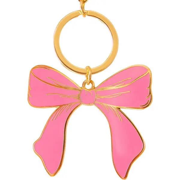 SUNSHINE STUDIOS Bow Enamel Keychain - Pink