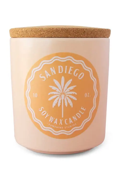 SUNSHINE STUDIOS San Diego Ceramic Candle