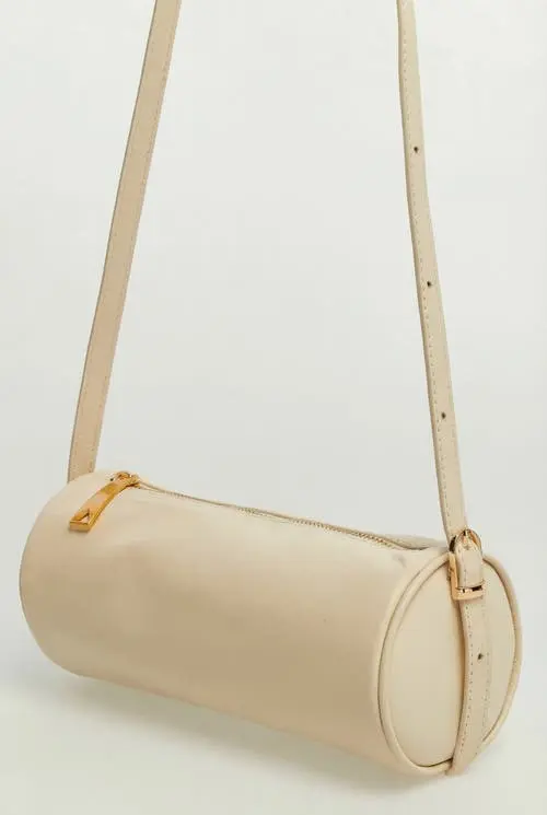 FURNIQ UK Harley Leather Handbag - Beige