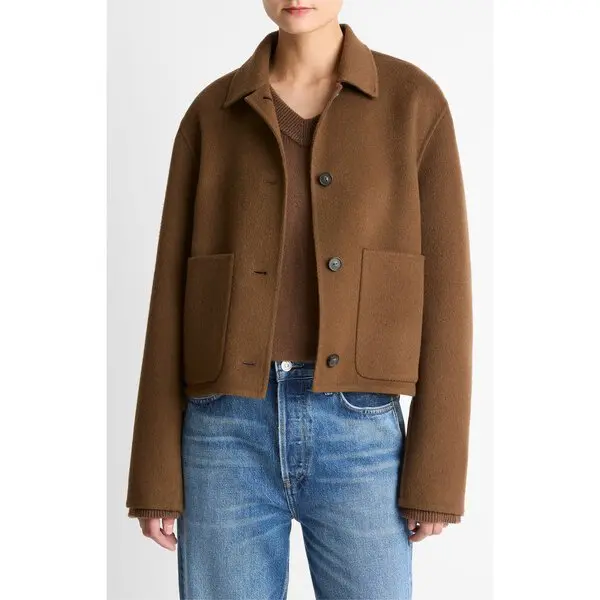 Vince Wool Blend Short Jacket