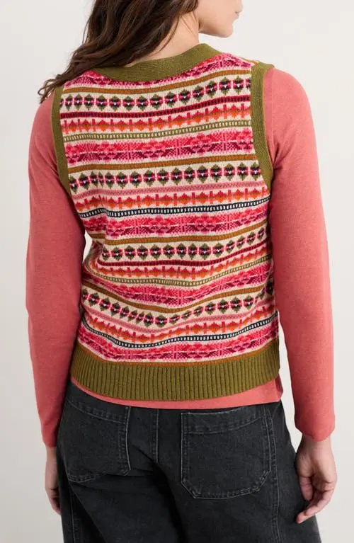 SEASALT CORNWALL Percella Cove Fair Isle Merino Wool-blend Vest - Knit Scillia Aran Multi