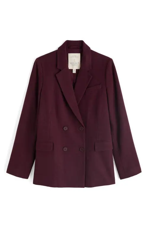 SEASALT CORNWALL Lowena Double-breasted Blazer - Dark Hellebore
