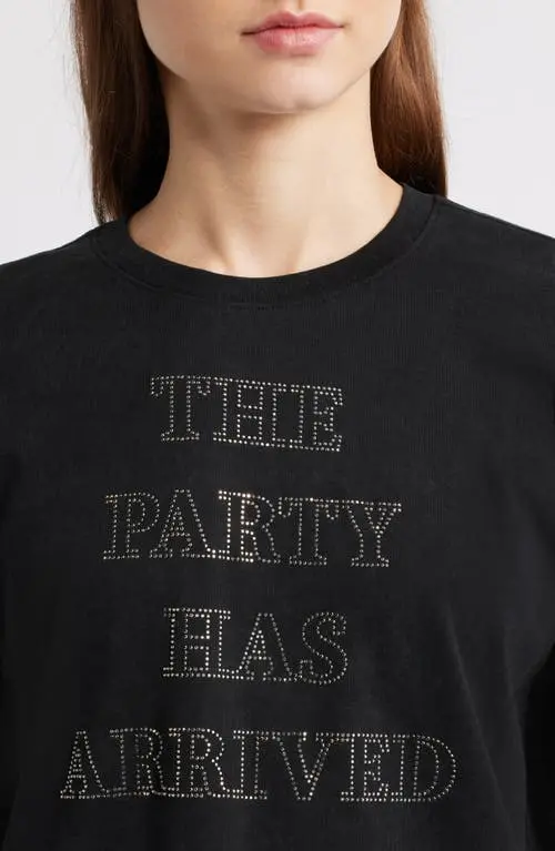 BOSS Evi Rhinestone Embellished Cotton Graphic T-shirt