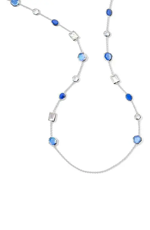 Ippolita Rock Candy Station Necklace - Silver/blue/clear