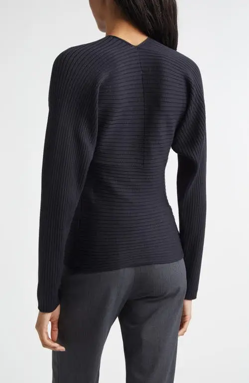 Paloma Wool Polenta Extrafine Merino Wool Rib Sweater - Dark Grey
