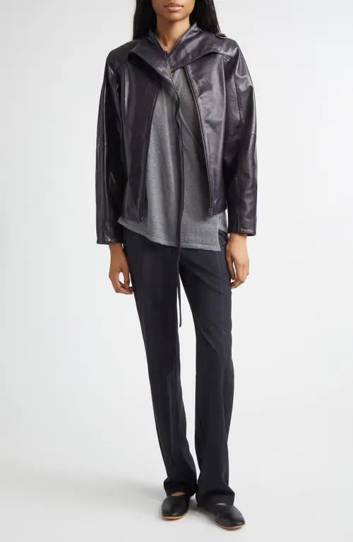 Paloma Wool Plomy Leather Crossover Jacket