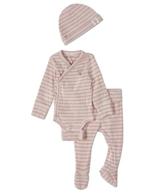 MINIMOI 3-piece Hot Air Balloon Bodysuit Set - Pink