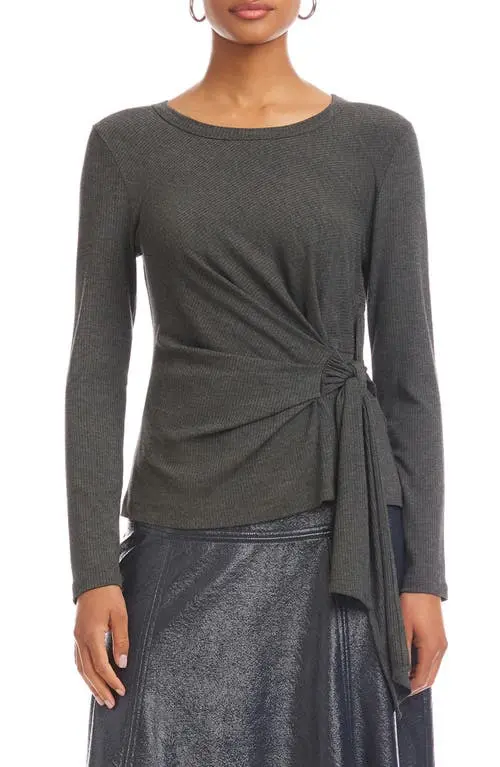 Fifteen Twenty Knit Top With Knot Detailing
