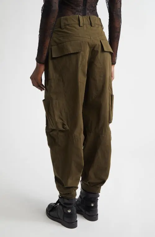 Dolce & Gabbana Waxed Faille Barrel Leg Cargo Pants