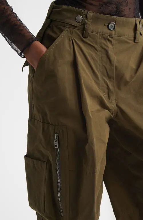 Dolce & Gabbana Waxed Faille Barrel Leg Cargo Pants