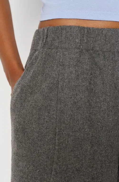 REFORMATION Wide-leg Fernando Pants - Grey Wool