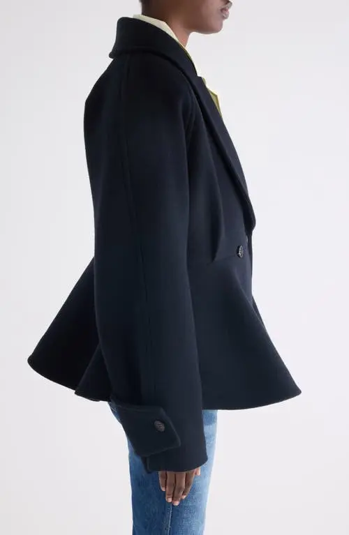 Chloé Double-breasted Wool-blend Peplum Jacket