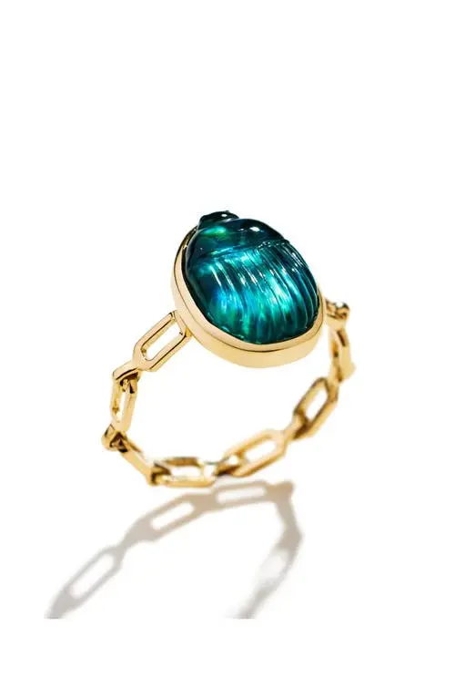 LITO FINE JEWELRY Giada Chain Ring - Green