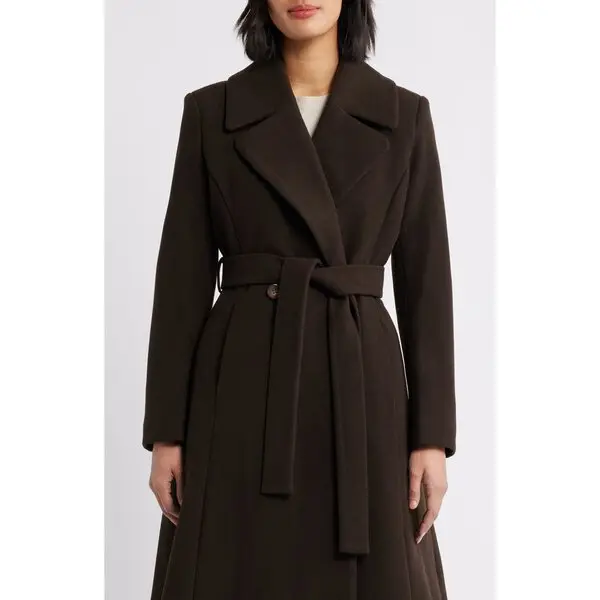 CECE DUPRAZ Single-breasted Coat With Bow Detail - Chocolate