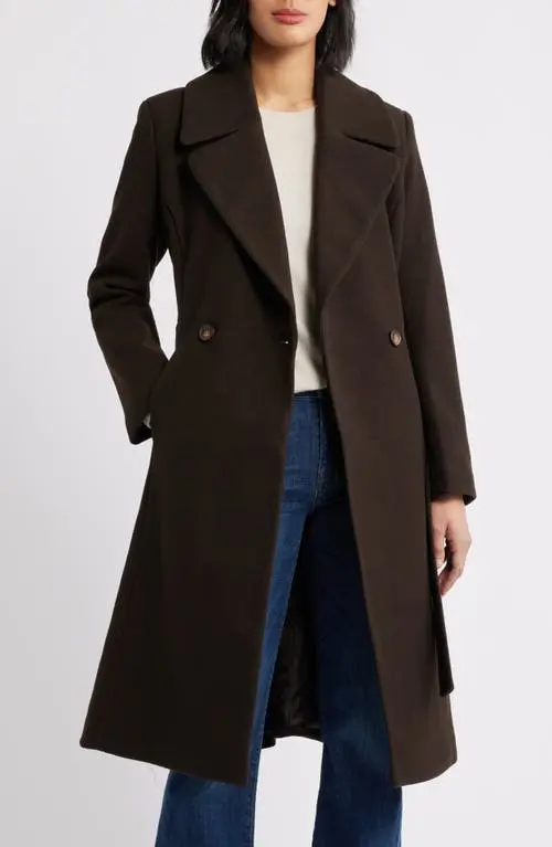 CECE DUPRAZ Single-breasted Coat With Bow Detail - Chocolate