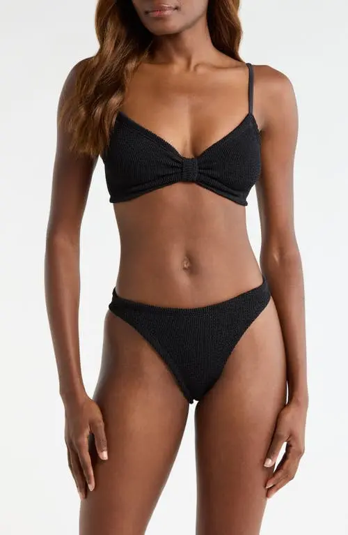 Hunza G Alicia Textured 2-piece Bikini - Black