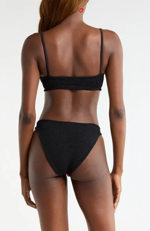Hunza G Alicia Textured 2-piece Bikini - Black