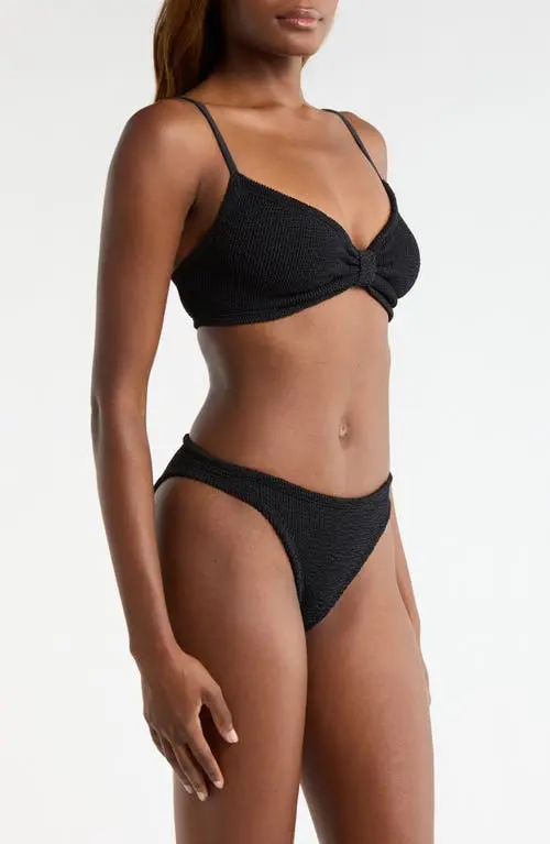 Hunza G Alicia Textured 2-piece Bikini - Black