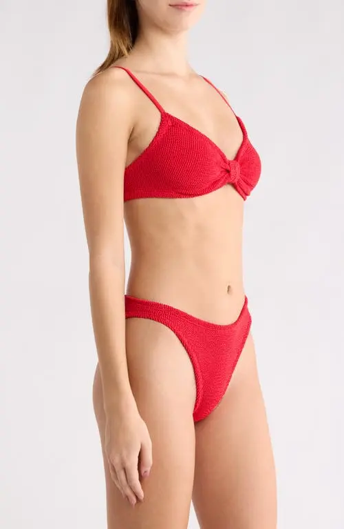 Hunza G Alicia Textured 2-piece Bikini - Red