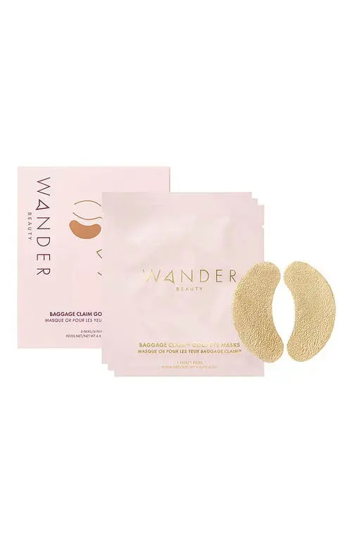 WANDER BEAUTY Baggage Claim Gold Eye Masks Travel Pack - No Color