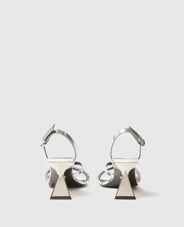 Stella McCartney Elsa Metallic Heeled Sandals
