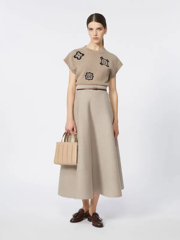 Max Mara Wool And Cashmere Cropped Sweater - Sand