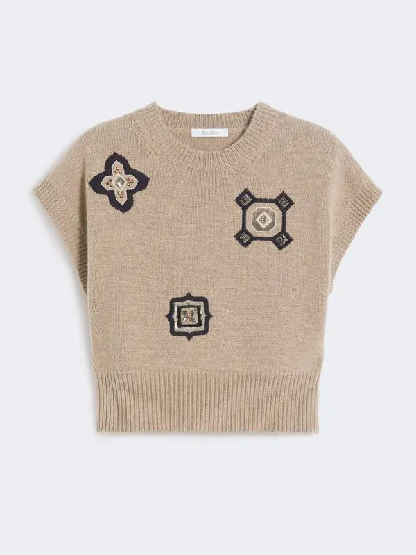 Max Mara Wool And Cashmere Cropped Sweater - Sand