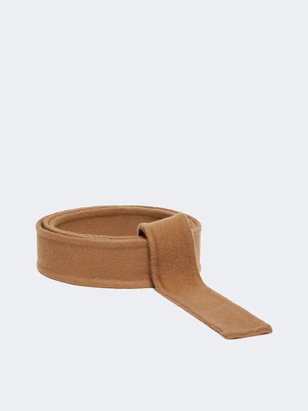 Max Mara Wool Fabric Belt - Camel