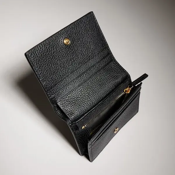 Gucci Bi-color Gg Marmont Card Case Wallet Leather - Black