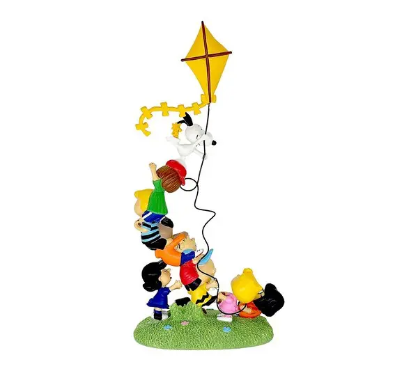PRECIOUS MOMENTS Peanuts Characters Flying Kite