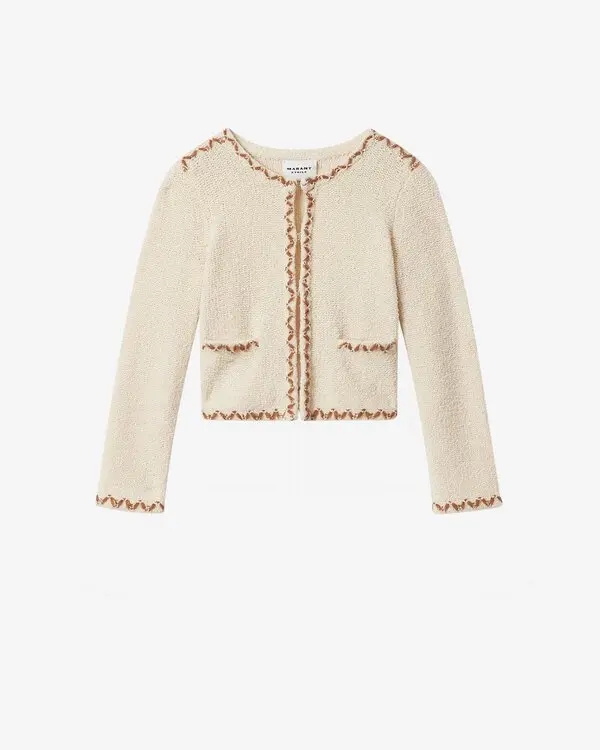 MARANT ETOILE Rochelle Cardigan - Ecru/bronze