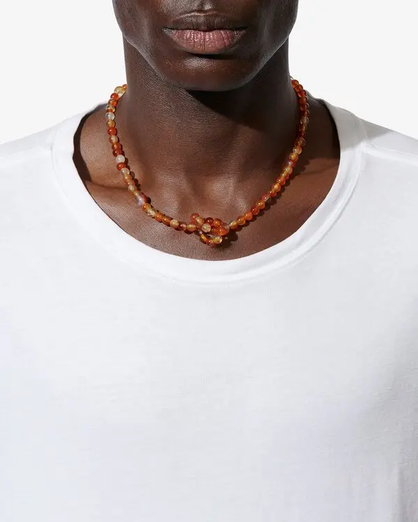 Isabel Marant Noah Necklace - Poppy Orange/silver