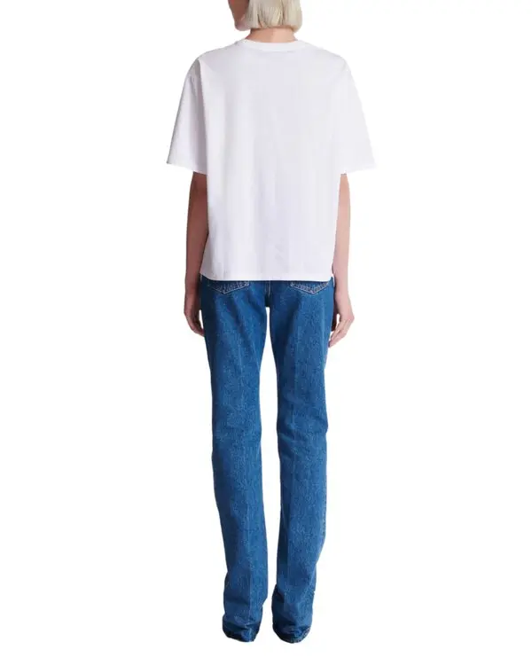 Balmain Boxy T-shirt With Paris Brush Print - White