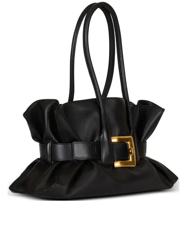 Balmain Calfskin Anthem Bag - Black