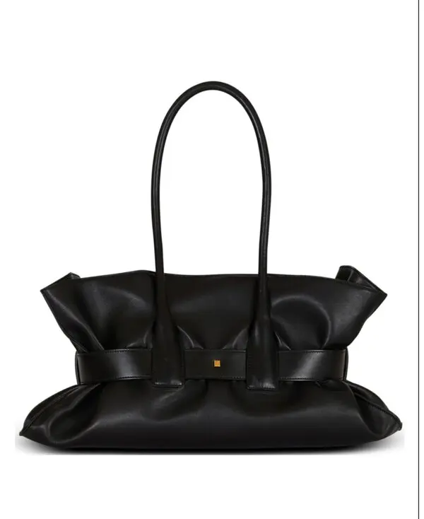 Balmain Calfskin Anthem Bag - Black