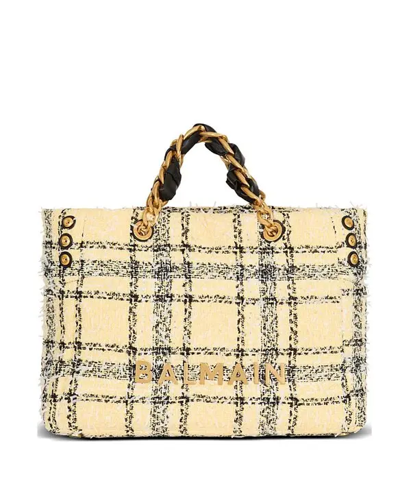 Balmain Plaid Tweed 1945 Tote