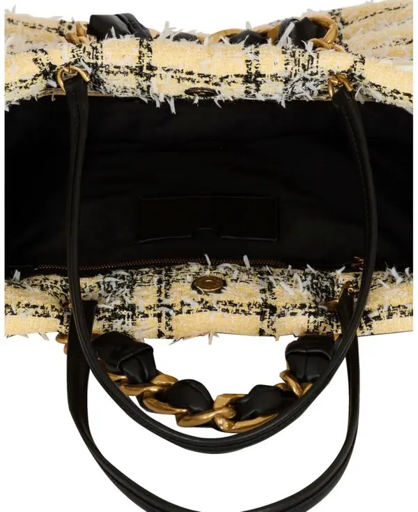 Balmain Plaid Tweed 1945 Tote
