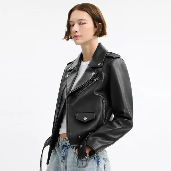 COACH Belted Moto Jacket