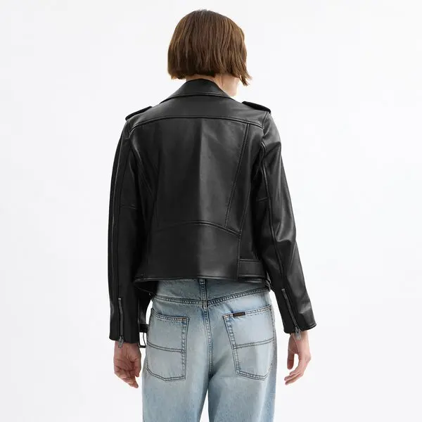 COACH Belted Leather Moto Jacket With Signature Lining