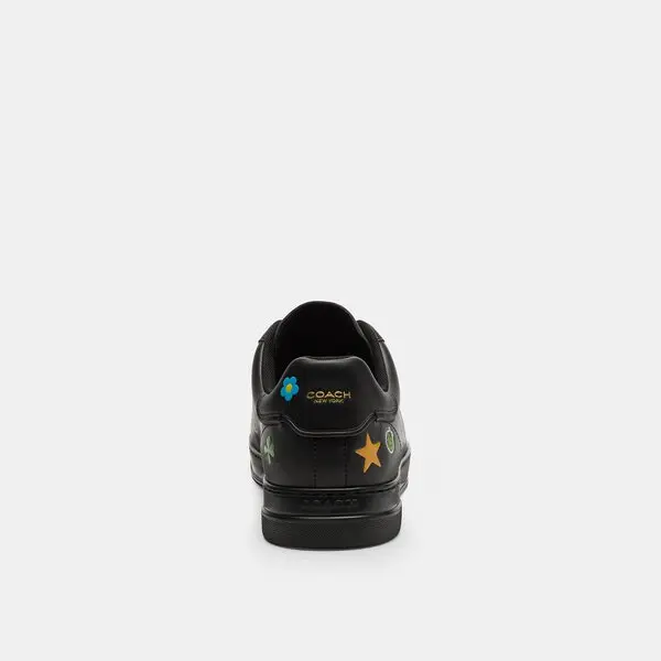 COACH Disney X High Line Sneaker With Sticker Print - Black Multi/silver