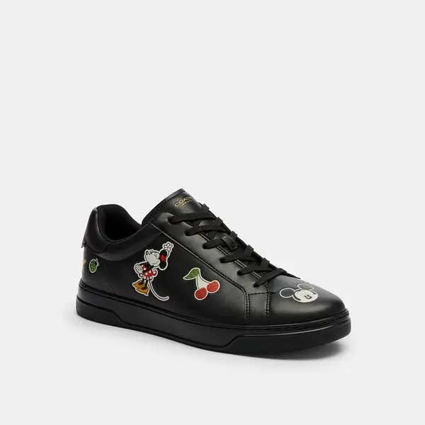 COACH Disney X High Line Sneaker With Sticker Print - Black Multi/silver