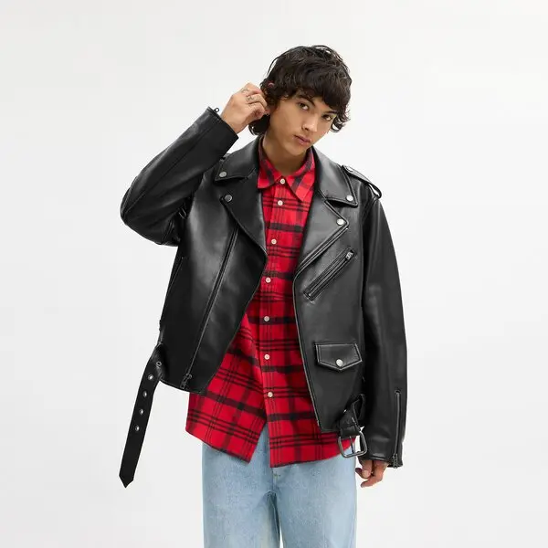 COACH Leather Moto Jacket