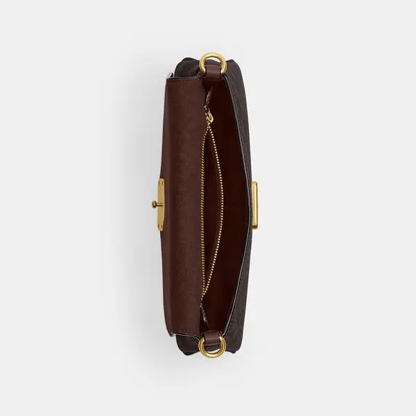 COACH Jet Shoulder Bag In Signature Canvas - Brass/maple