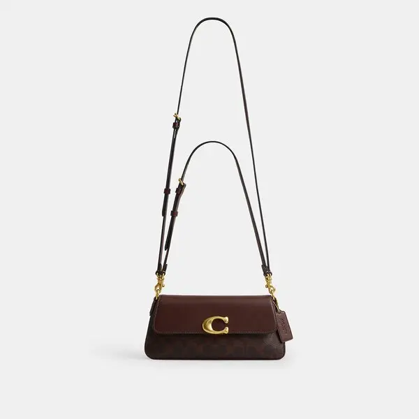 COACH Jet Shoulder Bag In Signature Canvas - Brass/maple