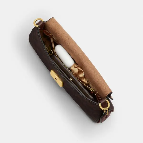 COACH Jet Shoulder Bag In Signature Canvas - Brass/maple