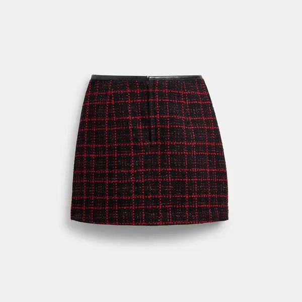 COACH Sculpted C Tweed Mini Skirt
