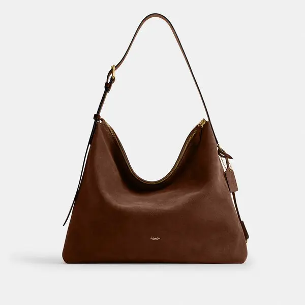 COACH Mott Suede Messenger Bag - Warm Brown
