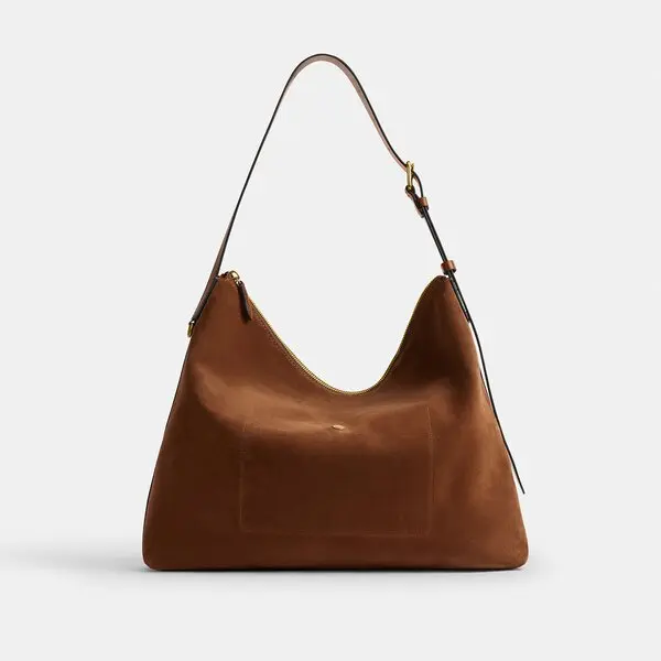 COACH Mott Suede Messenger Bag - Warm Brown